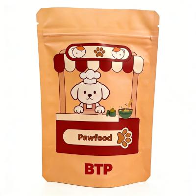 China Custom Printed Food-Grade Cute Pet-Themed Moistureproof Resealable Stand-Up Zipper Snack Pouches for sale