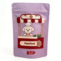 China Custom Printed Food-Grade Cute Pet-Themed Moistureproof Resealable Stand-Up Zipper Snack Pouches for sale