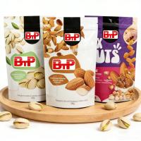 China MOQ 100pcs Custom Printed Moisture-Proof Food Grade Stand-Up Pouch for Pistachio, Almond & Mixed Nut Freshness Retention for sale