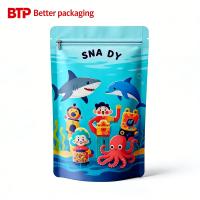 China Bulk Supply Custom Cartoon Stand up Pouch Snack Bags with Zipper Top for Children's Food Disposable Wholesale Packaging for sale