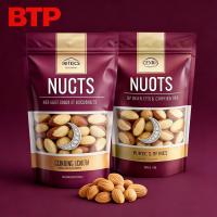 China Custom Printed Durable Food-Grade Side Gusset bag Nut Heat Moistureproof Resealable for Mixed Single Nuts Retail Holiday Gifting for sale