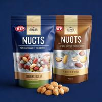China Custom Printed Durable Food-Grade Side Gusset bag Nut Heat Moistureproof Resealable for Mixed Single Nuts Retail Holiday Gifting for sale