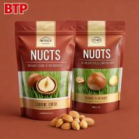 China Custom Printed Durable Food-Grade Side Gusset bag Nut Heat Moistureproof Resealable for Mixed Single Nuts Retail Holiday Gifting for sale