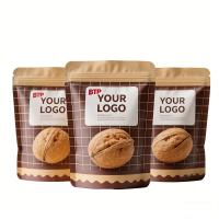 China MOQ 1000pcs Custom Printed Stand up Nut Snack Bags Heat Seal Moistureproof Resealable for Retail and Daily Snacking for sale