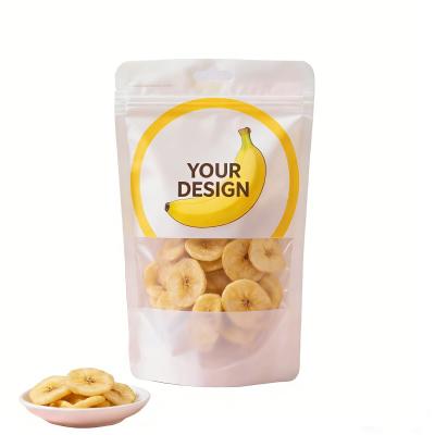 China Custom Printed Stand up Dried Fruit Bags Clear Window Heat Seal PE Material Moistureproof Resealable for Retail Daily Snacking for sale