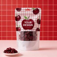 China Custom Printed Stand up Dried Fruit Bags Clear Window Heat Seal PE Material Moistureproof Resealable for Retail Daily Snacking for sale