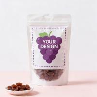 China Custom Printed Stand up Dried Fruit Bags Clear Window Heat Seal PE Material Moistureproof Resealable for Retail Daily Snacking for sale