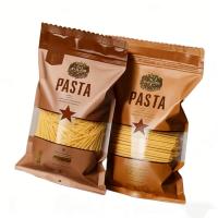 China Custom Printed Food Grade PE Pasta Packaging Bags with Clear Window Moistureproof Resealable for Retail and Home Cooking for sale