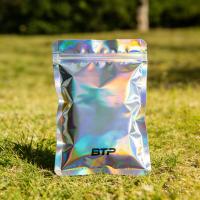 China Custom Logo Digital Printed Doypack Ziplock Plastic Wholesale Holographic Yin Yang Mylar Zipper Bag for sale