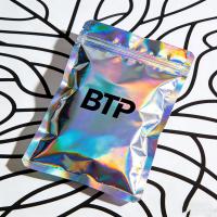 China Custom Logo Digital Printed Doypack Ziplock Plastic Wholesale Holographic Yin Yang Mylar Zipper Bag for sale