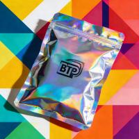 China Custom Logo Digital Printed Doypack Ziplock Plastic Wholesale Holographic Yin Yang Mylar Zipper Bag for sale
