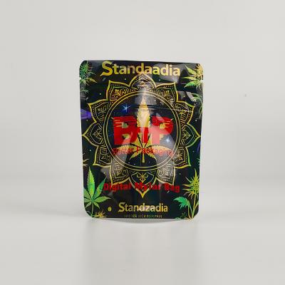 China Custom Logo Digital Printed Doypack Ziplock Plastic Wholesale Holographic Yin Yang Mylar Zipper Stand up  Pouch for sale