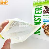 China Custom logo Printing Low Qty MOQ   Flat Bottom Oat Plastic Pouch square Bottom Bags for Food Packaging Matte Plastic Bags for sale