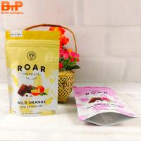 China Reusable  Chocolate Zipper Bags Aluminum Foil Sealing Pouch Stand up Zip Lock Bags for sale