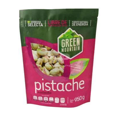 China 950g Pistachio Nuts Stand up Zipper PET Laminated PE Packaging Pouch for Snack Bag Dried Fruit Doypack Package for sale