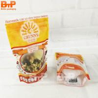 China Custom Clear Window 250g/500g Cornmeal Ziplock Food Stand Up Pouch Oatmeal Reusable Frosted Packaging Bag for sale