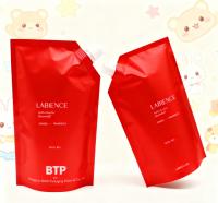 China Customized 100ml 500ml 1L Colorful Plastic Stand up Spout Pouch with Spout Biodegradable Gravure Printing for Shampoo Soda Juice for sale