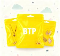 China Three-seal Coloured Transparent Plastic Zip Lock Bag Sachet Jewelry & Watch Packaging Reseal Bags with Recycled Materials for sale