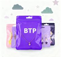 China Three-seal Coloured Transparent Plastic Zip Lock Bag Sachet Jewelry & Watch Packaging Reseal Bags with Recycled Materials for sale