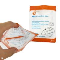 China China Factory Custom Resealable Mouth-muffle Pouch Reusable Plastic Zip Lock Packaging Bag for N95/KF94/medical Facemask for sale