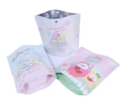China Custom Reusable Plastic Aluminum Laminated Stand up Zipper  Pouch Packing Gift Candy  Toy Mylar Packaging Bags for sale