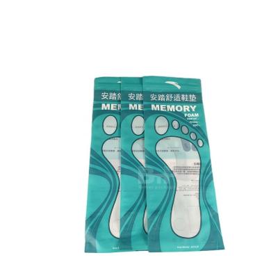 China Customized Printed Shoe-pad Packing bag Heat Seal Shoe Padding Reusable Zipper Insole Packaging Plastic Bags for sale