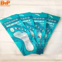 China Customized Printed Shoe-pad Packing bag Heat Seal Shoe Padding Reusable Zipper Insole Packaging Plastic Bags for sale