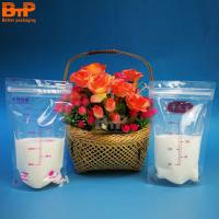 China 150ml/180ml/200ml/250ml/300ml Double Zipper BPA FREE Food Grade Liquid Bag Plastic Breast Milk Storage Bag for sale