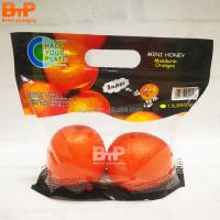 China The OEM Fruit Packaging Bag Orange Clear Plastic Bag With Holes and Zipper for Fruit Packing for sale