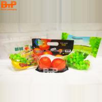 China The OEM Fruit Packaging Bag Orange Clear Plastic Bag With Holes and Zipper for Fruit Packing for sale