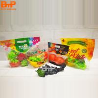 China The OEM Fruit Packaging Bag Orange Clear Plastic Bag With Holes and Zipper for Fruit Packing for sale