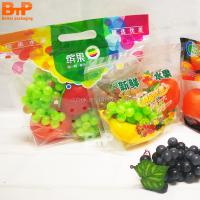 China The OEM Fruit Packaging Bag Orange Clear Plastic Bag With Holes and Zipper for Fruit Packing for sale