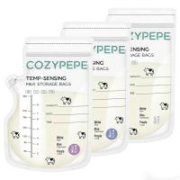 China BPA-Free Leak-Proof Double Graduated Zipper Disposable Refrigerable Food Grade PE Stand Pouch Gravure Printed Milk Storage Bag for sale