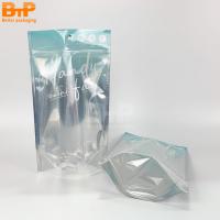 China Custom Printing Aluminum Foil Mylar  Packaging Bags Transparency Window Zipper Stand up Pouch for sale