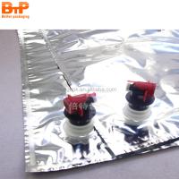 China Aluminum or Transparent Beverage 1L 3L 5L 10L 20L Wine Juice Bags Packaging Bib Bag in Box With Butterfly Value Take Out Using for sale