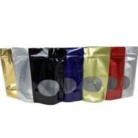 China Food Grade Resealable Ziplock Stand up Pouch Waterproof Bag with Window for Dry Food Tea for sale