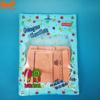 China Custom Printed Resealable Plastic Clothing Packaging with Euro Hole Baby Garment Socks Underwear Packing Zipper Mylar Bag for sale