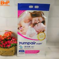 China Hot Selling Custom Zipper Close Clean Conscious Diapers Packaging Plastic Baby Diapers Bag for sale