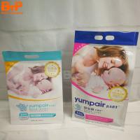 China Hot Selling Custom Zipper Close Clean Conscious Diapers Packaging Plastic Baby Diapers Bag for sale