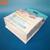 China Hot Selling Custom Zipper Close Clean Conscious Diapers Packaging Plastic Baby Diapers Bag for sale