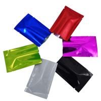 China Open Top PE Vacuum Heat Sealing Pouches Multi-Color Recyclable Metallic Mylar Storage Bags Smell Proof Packaging Low MOQ Feed for sale