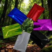 China Open Top PE Vacuum Heat Sealing Pouches Multi-Color Recyclable Metallic Mylar Storage Bags Smell Proof Packaging Low MOQ Feed for sale