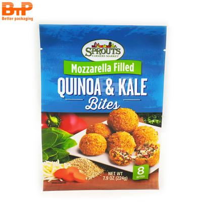 China Customized Meatball Food Grade Composite With Zipper Eight-side Seal Food Packaging Bag for sale