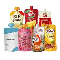 China Custom Printed Mylar Squeeze Die Cut Liquid Refill Bag 100ml 250ml Beverage Juice Aluminum Foil Standing up Spout Pouches for sale
