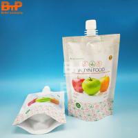China Custom 250ml 500ml 1L 2L Refill Food Plastic Packaging Chili Sauce Mylar Bags Apple Juice Ketchup Liquid Stand up Spout Pouch for sale