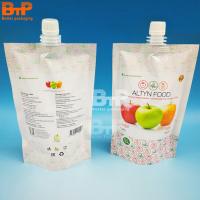 China Custom 250ml 500ml 1L 2L Refill Food Plastic Packaging Chili Sauce Mylar Bags Apple Juice Ketchup Liquid Stand up Spout Pouch for sale