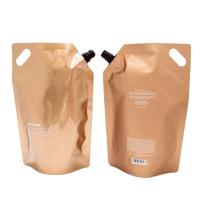 China Custom Printed 1L 3L 5L Standf up Plastic Liquid Nozzle Packet Spout Pouch Bag Shampoo Cosmetic Hand Wash Bags With Spout Cap for sale