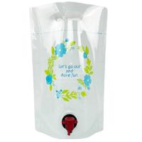 China Spout Pouch Reusable 3L Wine Purse Replacement Bags  Refillable Wine Storage Pouch With Butterfly Valve for sale