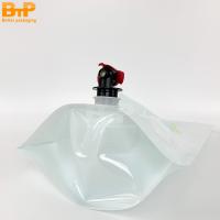 China Spout Pouch Reusable 3L Wine Purse Replacement Bags  Refillable Wine Storage Pouch With Butterfly Valve for sale