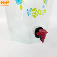 China Spout Pouch Reusable 3L Wine Purse Replacement Bags  Refillable Wine Storage Pouch With Butterfly Valve for sale